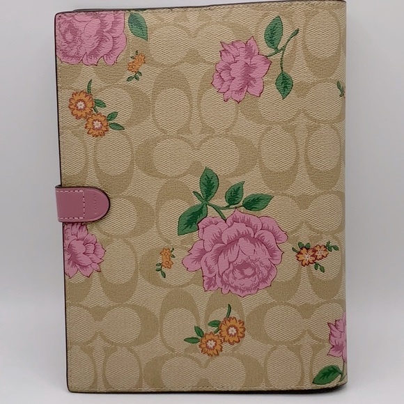 Coach | Office | Coach Prairie Rose Canvas And Leather Notebook | Poshmark